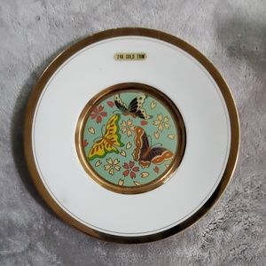 Antique | Kitchen | Antique Cloisonne 24 Kt Gold Trim Plate | Poshmark